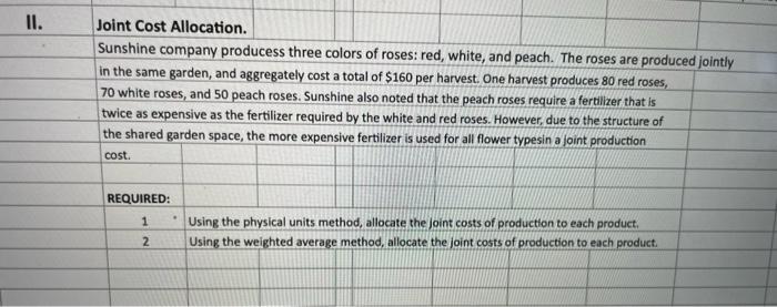 (Deduct 1.2 points for each incorrect answer)II. | Chegg.com