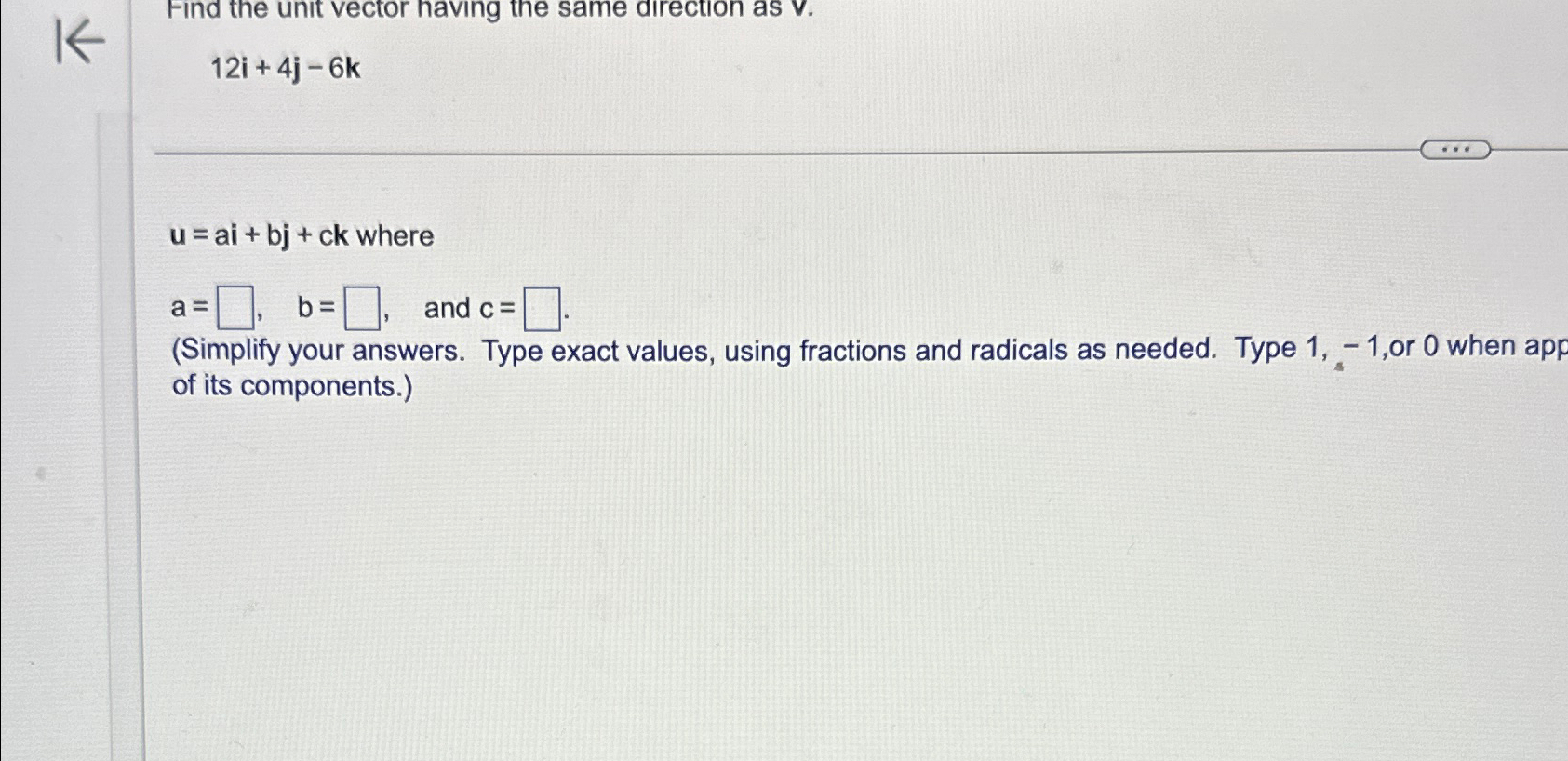 Solved Find the unit vector having the same direction as | Chegg.com