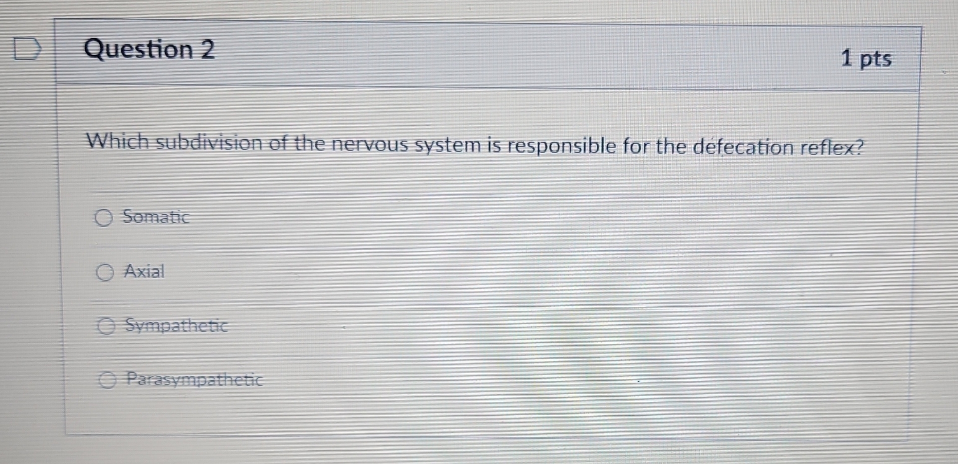 Solved Question 21 ﻿ptsWhich subdivision of the nervous | Chegg.com