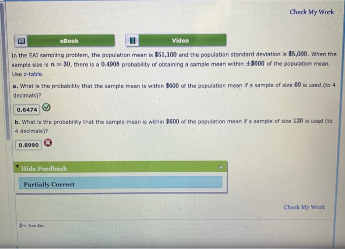 Solved Check My Work eBook Video In the EAI sampling | Chegg.com