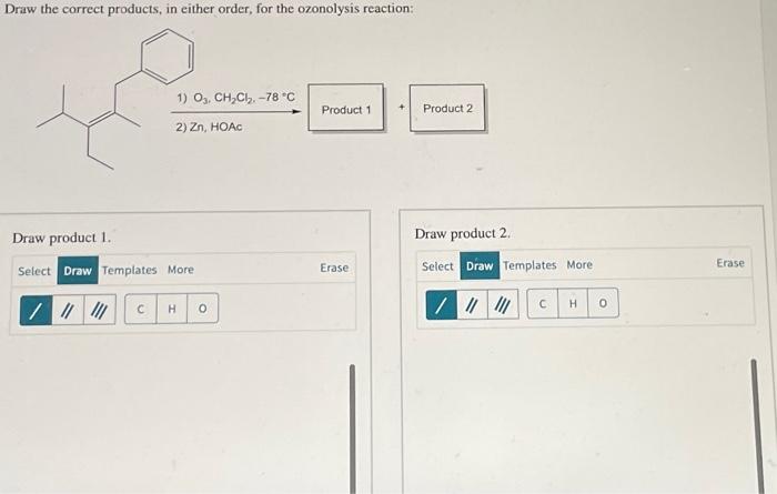 Solved Draw the correct products, in either order, for the | Chegg.com
