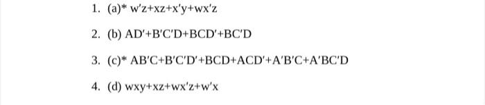 Solved 7. 3.7 Simplify the following Boolean expressions, | Chegg.com