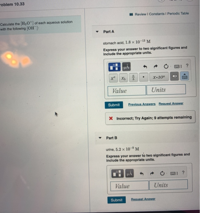 Solved roblem 10.33 Review Constants 1 Periodic Table | Chegg.com