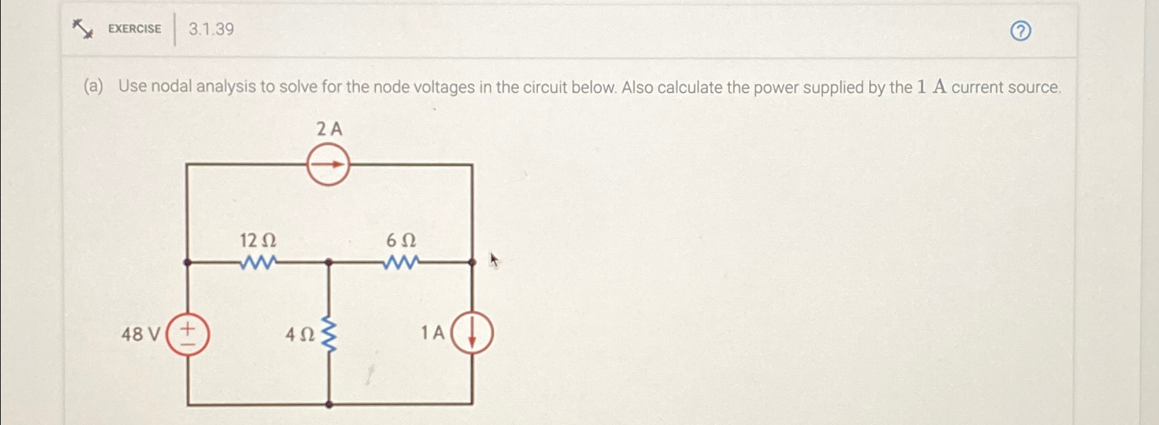 Exercise31 39a ﻿use Nodal Analysis To Solve For 
