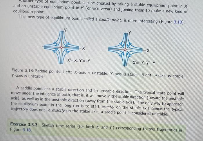Solved type of equilibrium point can be created by taking a | Chegg.com