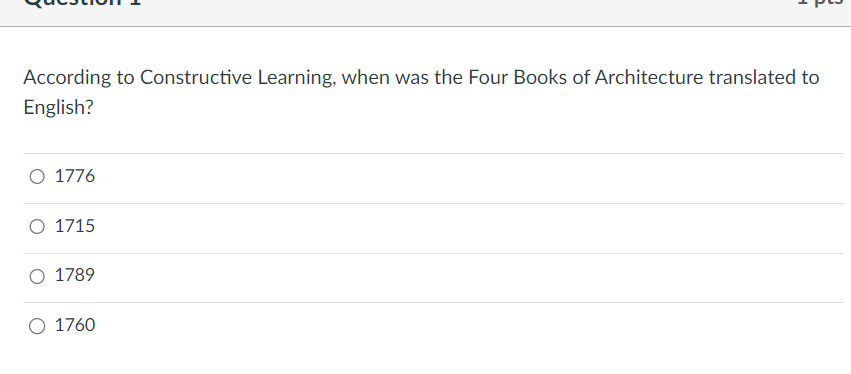 Solved According to Constructive Learning, when was the Four | Chegg.com