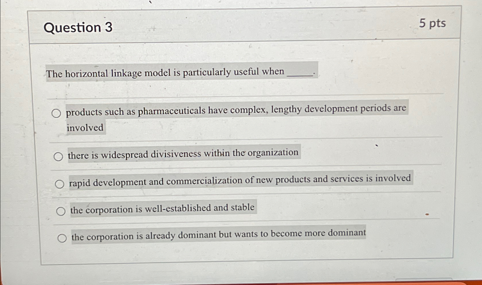 Solved Question 35 ﻿ptsThe horizontal linkage model is | Chegg.com