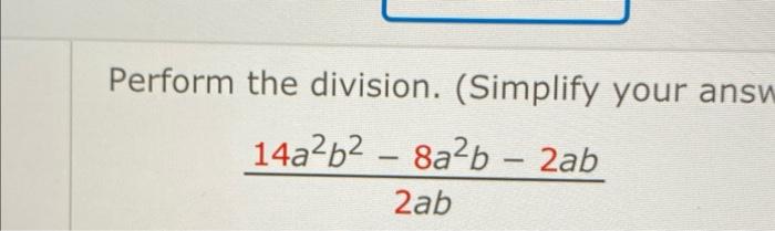 Solved Perform the division. (Simplify your ansv | Chegg.com