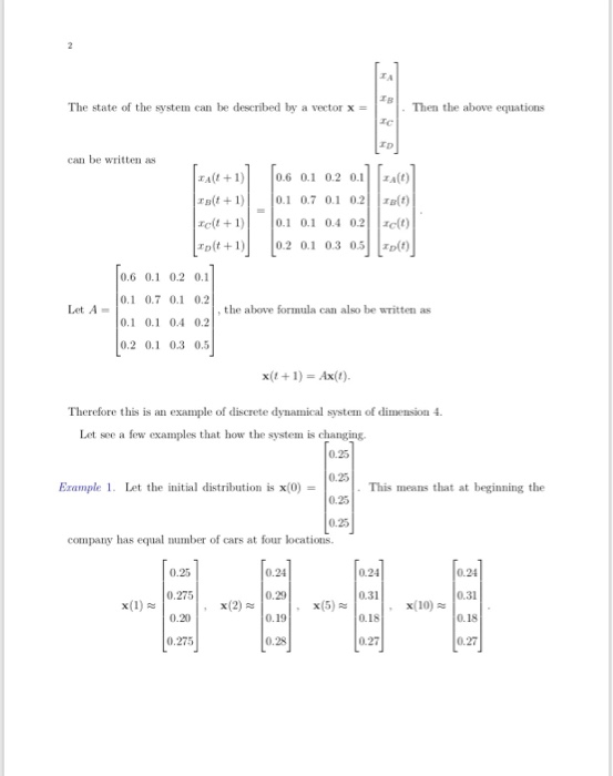 Solved Consider a Car Rental firm that has 4 locations A, B, | Chegg.com