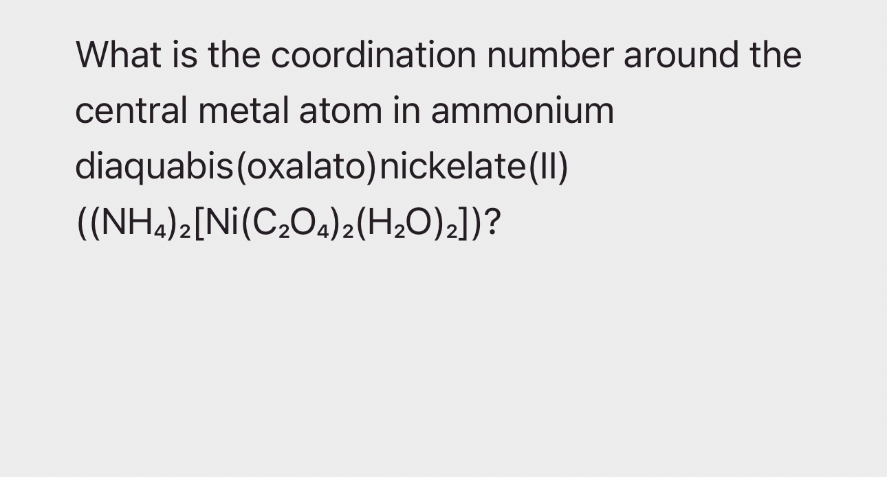 Solved What is the coordination number around the central | Chegg.com