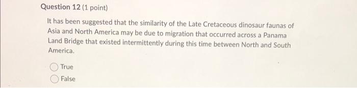 Solved The pattern of dinosaur distribution during the | Chegg.com