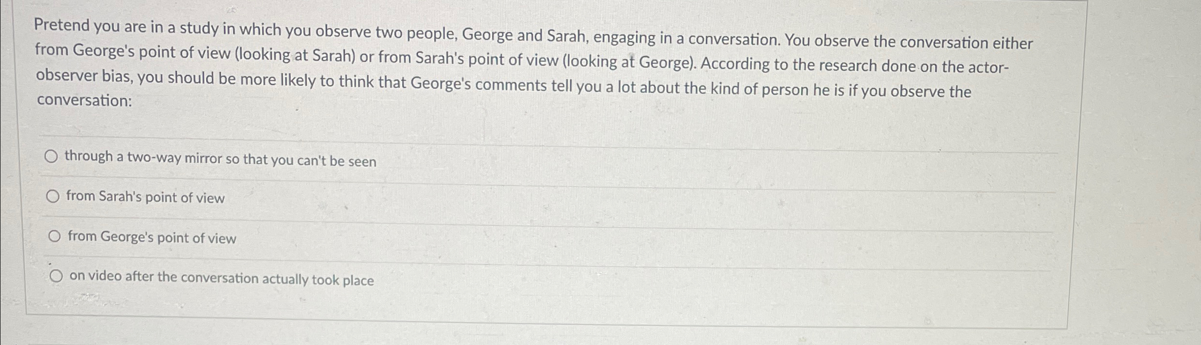 Solved Pretend you are in a study in which you observe two | Chegg.com