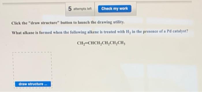Solved 5 attempts lett Check my work Click the "draw | Chegg.com