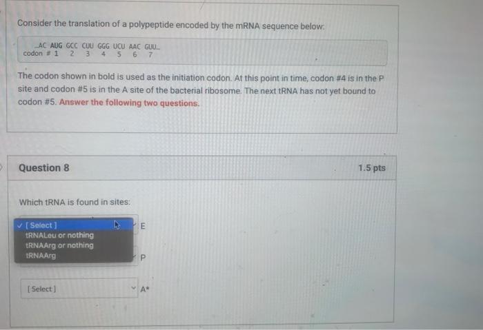 Solved Consider the translation of a polypeptide encoded by | Chegg.com