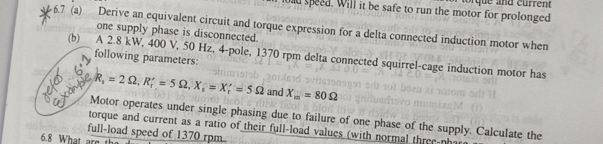 one supply phase is disconnected. expression for a | Chegg.com