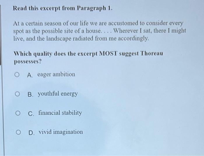 Read this excerpt from Paragraph 1. At a certain | Chegg.com