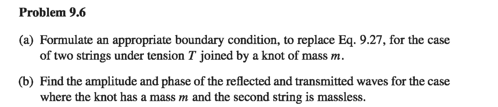 Problem 9.6(a) ﻿Formulate an appropriate boundary | Chegg.com