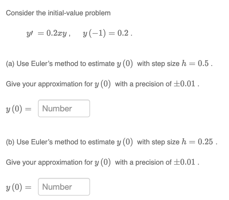 Solved Consider the initial-value | Chegg.com