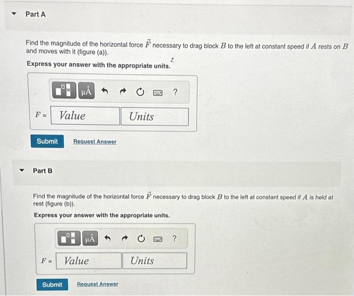 Solved Block A in (Figure 1) weighs 1.15 N, and block B | Chegg.com