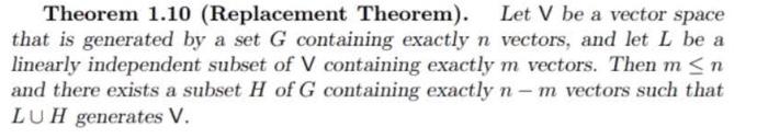 Solved State the Replacement Theorem and use it to prove | Chegg.com