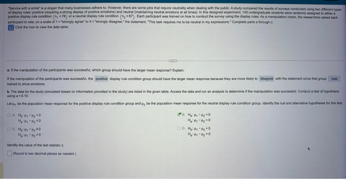 Positive Display Rule /Neutral Display | Chegg.com
