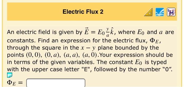 Solved Electric Flux A flat surface with area A lies in the | Chegg.com