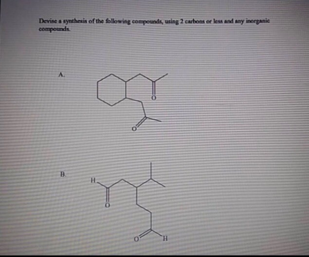 Solved Devise a synthesis of the following compounds, using | Chegg.com