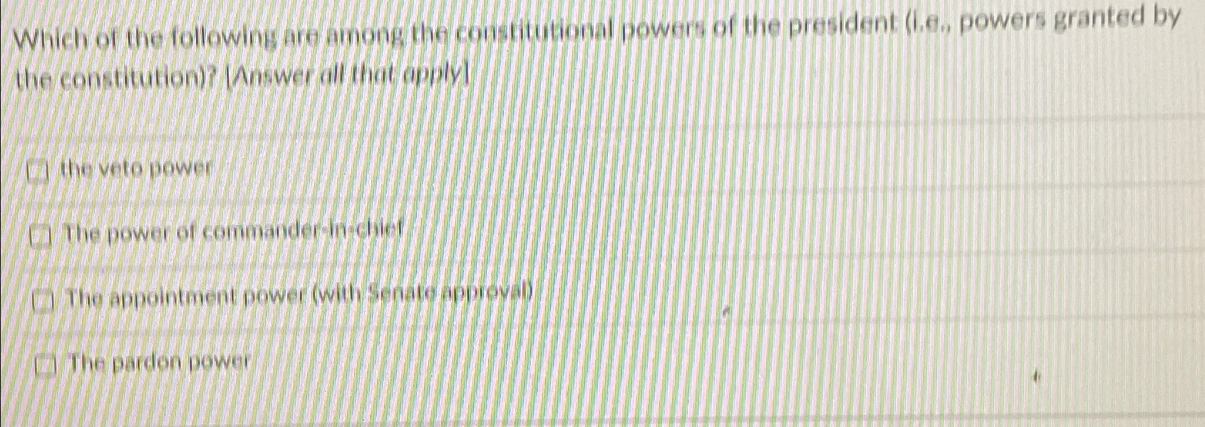 Solved Which of the following are ainong the constitutional | Chegg.com