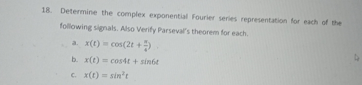 Solved Determine the complex exponential Fourier series | Chegg.com