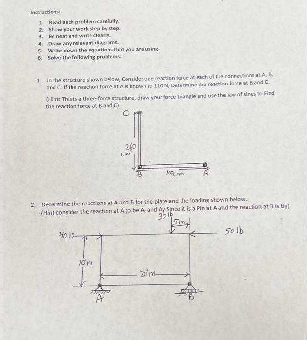 Solved Instructions: 1. Read each problem carefully. 2. Show | Chegg.com Solved Instructions: 1. Read each problem carefully. 2. Show | Chegg.com