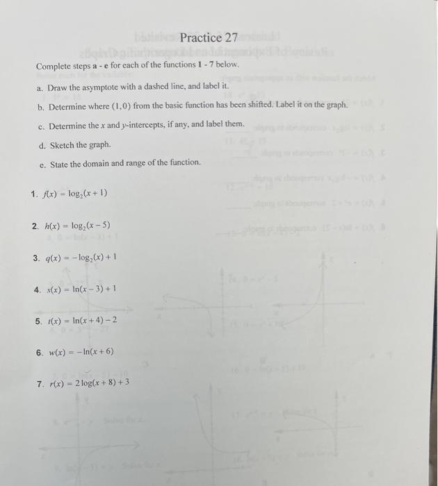 Solved Practice 27 Complete steps a - e for each of the | Chegg.com