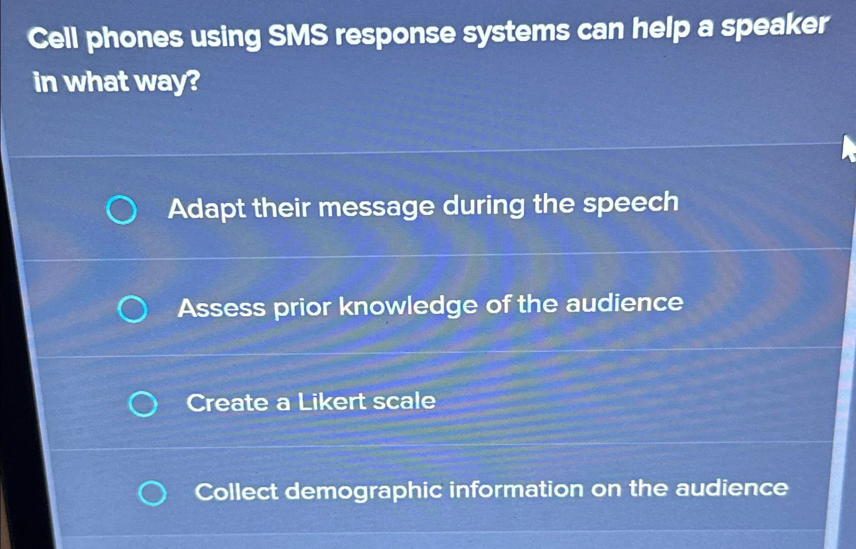 Solved Cell phones using SMS response systems can help a | Chegg.com