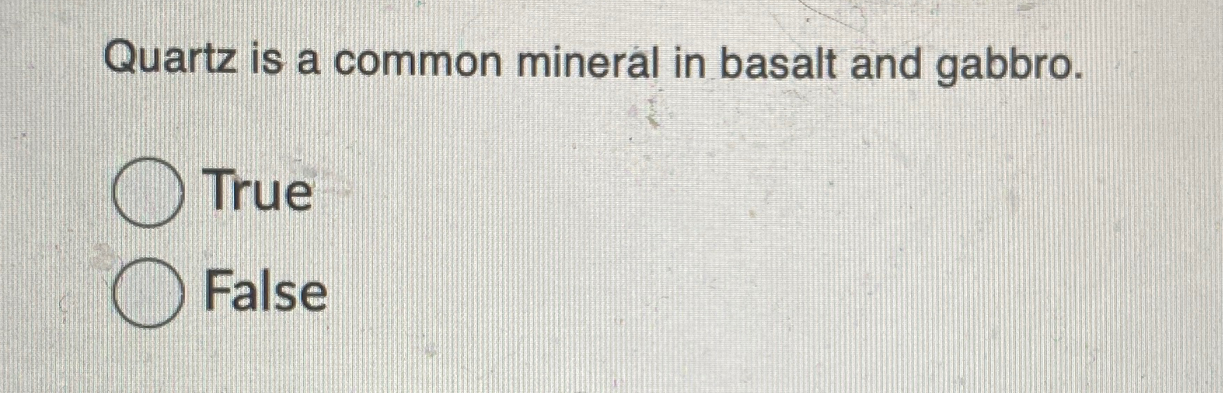 Solved Quartz is a common mineral in basalt and | Chegg.com