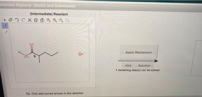 Solved (Intermediate) Reactant Tip: Only add curved arrows | Chegg.com