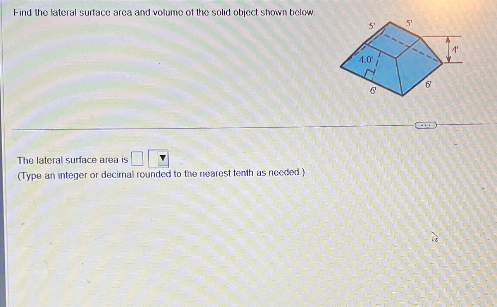 Solved Find the lateral surface area and volume of the solid | Chegg.com