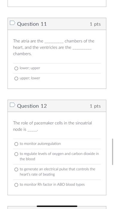 Solved The atria are the chambers of the heart, and the | Chegg.com