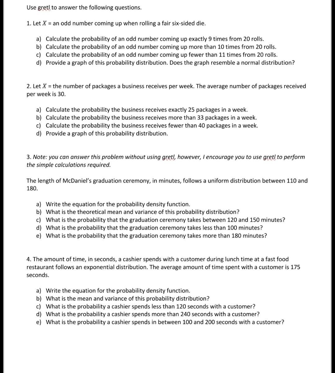 Solved Use gretl to answer the following questions. 1. Let X | Chegg.com