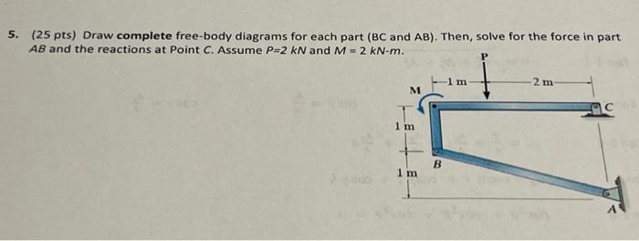 Solved Draw complete free-body diagrams for each part (BC | Chegg.com