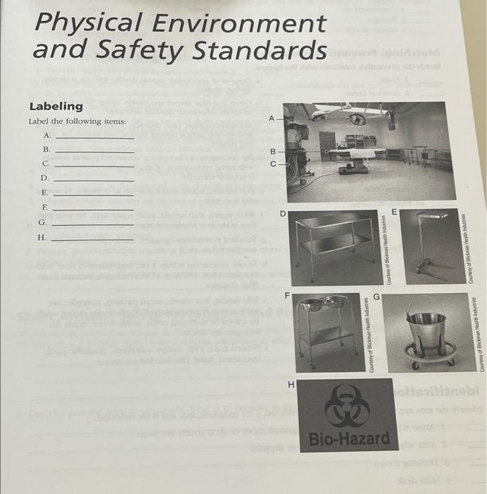 Solved Physical Environment and Safety Standards negribende | Chegg.com