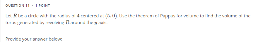 Solved QUESTION 11 - 1 POINTLet R be a circle with the | Chegg.com Solved QUESTION 11 - 1 POINTLet R be a circle with the | Chegg.com