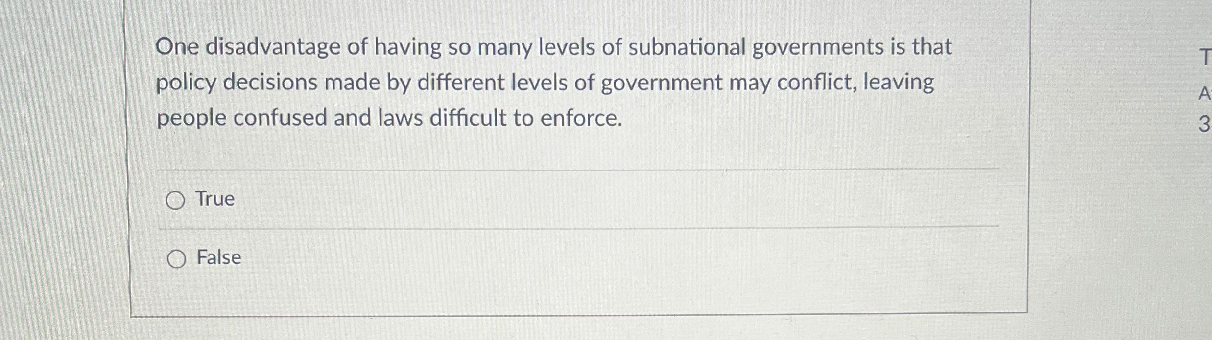 Solved One disadvantage of having so many levels of | Chegg.com