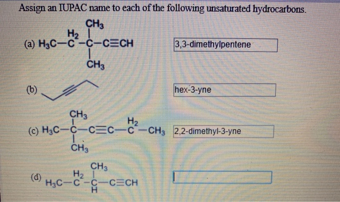 Solved Assign an IUPAC name to each of the following | Chegg.com
