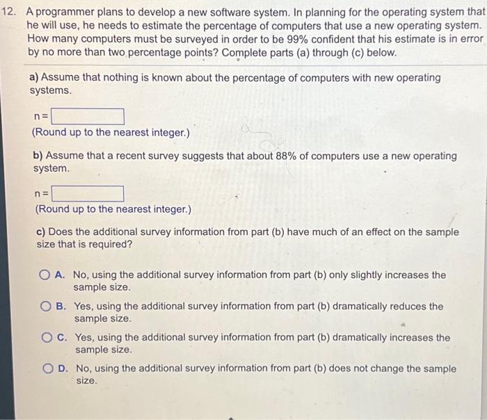 Solved A programmer plans to develop a new software system. | Chegg.com