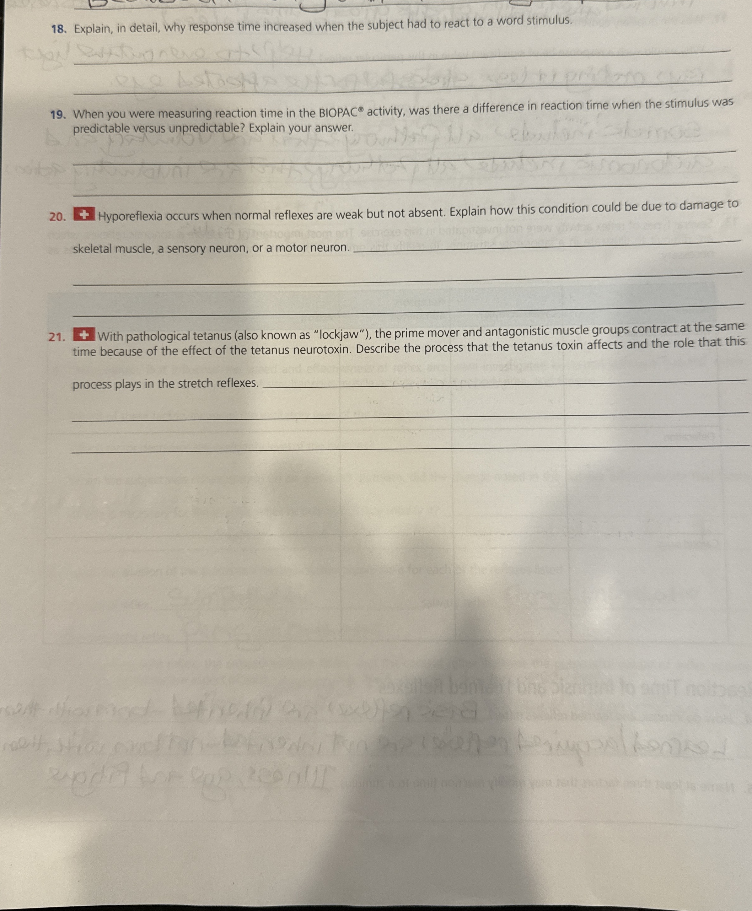 Solved Explain, in detail, why response time increased when | Chegg.com