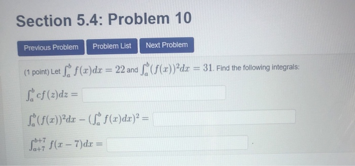 Solved Section 5.4: Problem 10 Previous Problem Problem List | Chegg.com