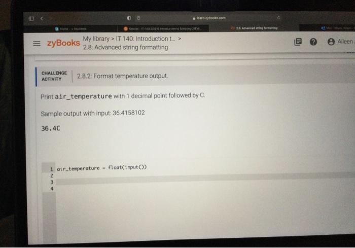 Solved arstytos 160X 2 Adem singur = zyBooks My library > IT | Chegg.com