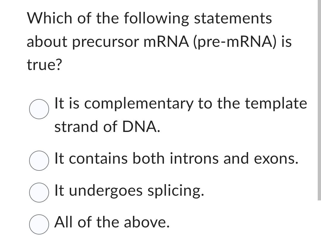 Solved Which of the following statements about precursor | Chegg.com