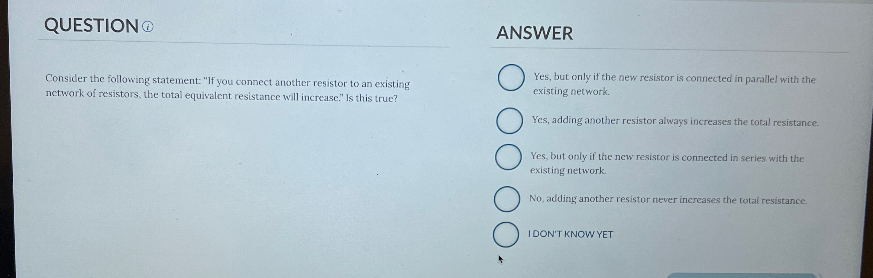 Solved QUESTION o.ANSWERConsider the following statement: | Chegg.com