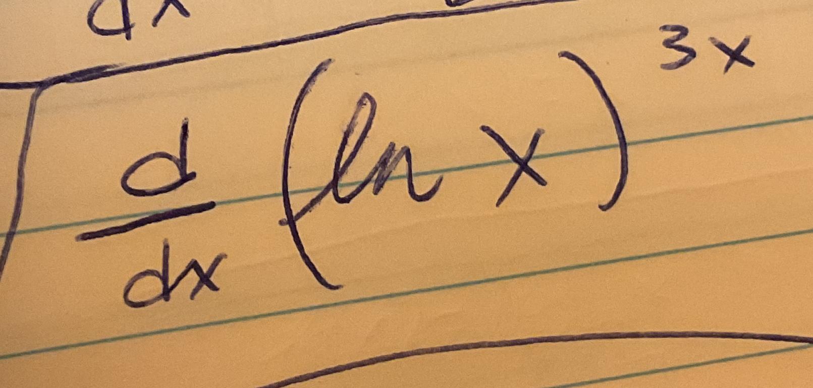 Solved ddx(lnx)3x | Chegg.com