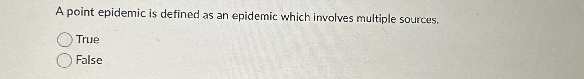 Solved A point epidemic is defined as an epidemic which | Chegg.com